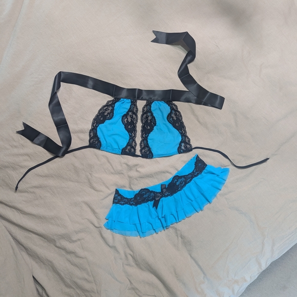 the luxe collection | Intimates & Sleepwear | Teal And Black Halter ...